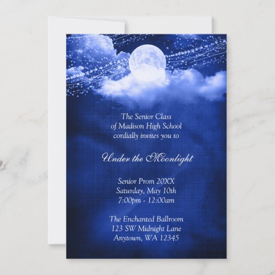 Elegant Under the Moonlight Prom Formal Dance Invitation | Zazzle.com