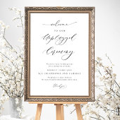 Elegant Unplugged Ceremony Vertical Wedding Sign | Zazzle