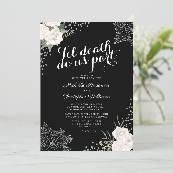 Elegant Until Death Do Us Part Wedding Invitation | Zazzle