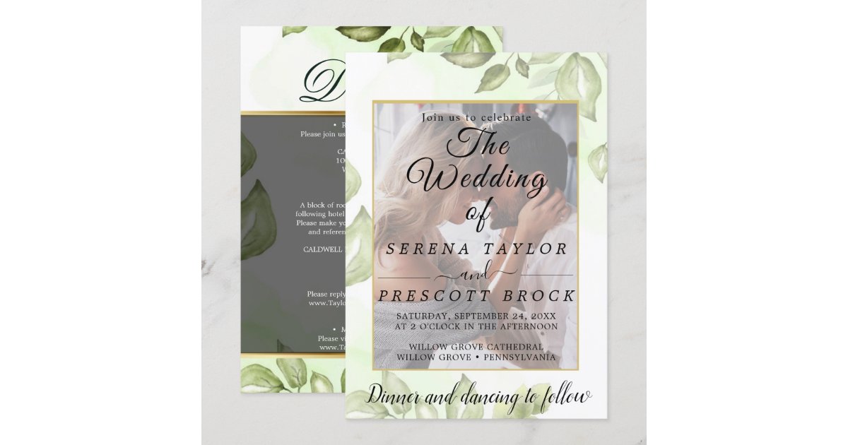 Elegant Vellum Overlay Wedding Invitation | Zazzle