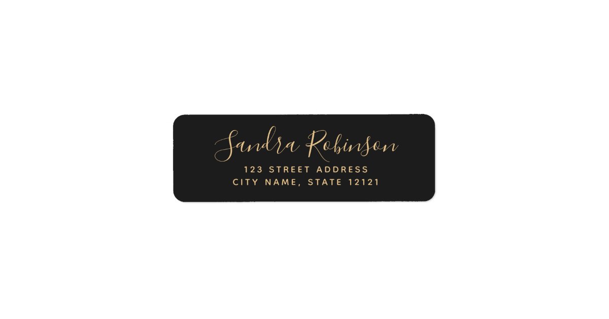 Elegant very dark gray return address labels | Zazzle