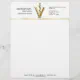 Elegant Veterinary Medicine Vet Asclepius Gold V Letterhead | Zazzle