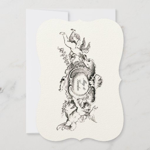 Elegant Victorian 1845 Cartouche Invitation | Zazzle