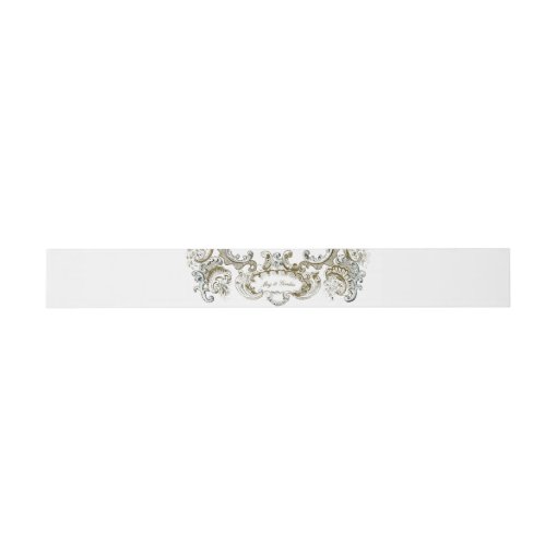 Elegant Victorian 1845 Cartouche Invitation Belly Band | Zazzle