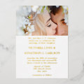 Elegant Victorian Ball Gold Photo Wedding Foil Invitation | Zazzle