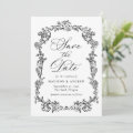 Elegant Victorian Floral Frame Wedding Save The Date | Zazzle