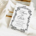 Elegant Victorian Floral Frame Wedding Save The Date | Zazzle
