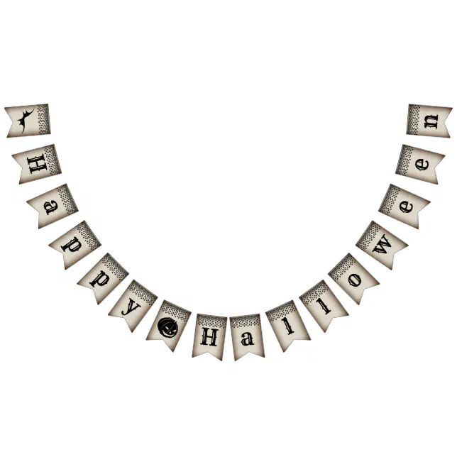 Elegant Victorian Lace Halloween Bunting Banner | Zazzle