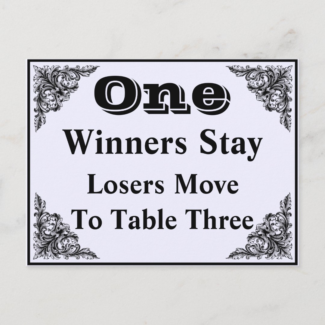 Elegant Victorian Ornament Bunco Table Card #1 | Zazzle