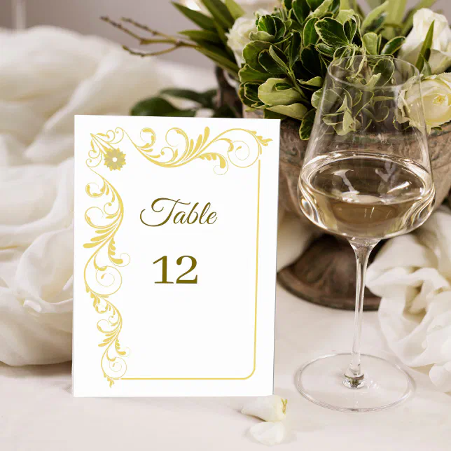 Elegant Victorian Table Card Number | Zazzle