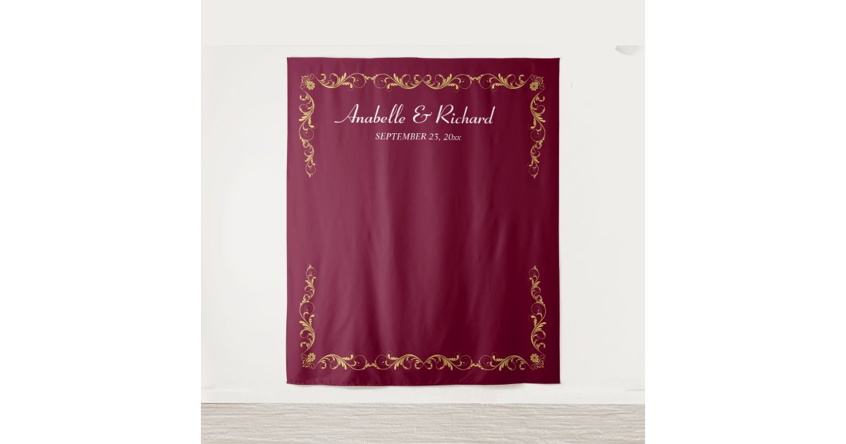 Elegant Victorian Wedding Photo Booth Backdrop | Zazzle