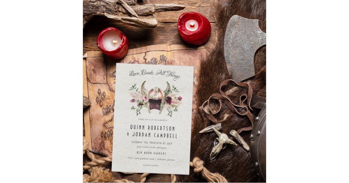 Elegant Viking Wedding Invitation | Zazzle