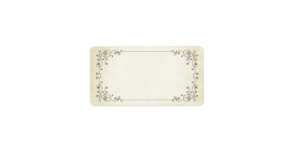 Elegant Vintage Antique Worn Look | Blank Address Label | Zazzle
