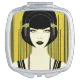 Elegant Vintage Art Deco Flapper Compact Mirror | Zazzle