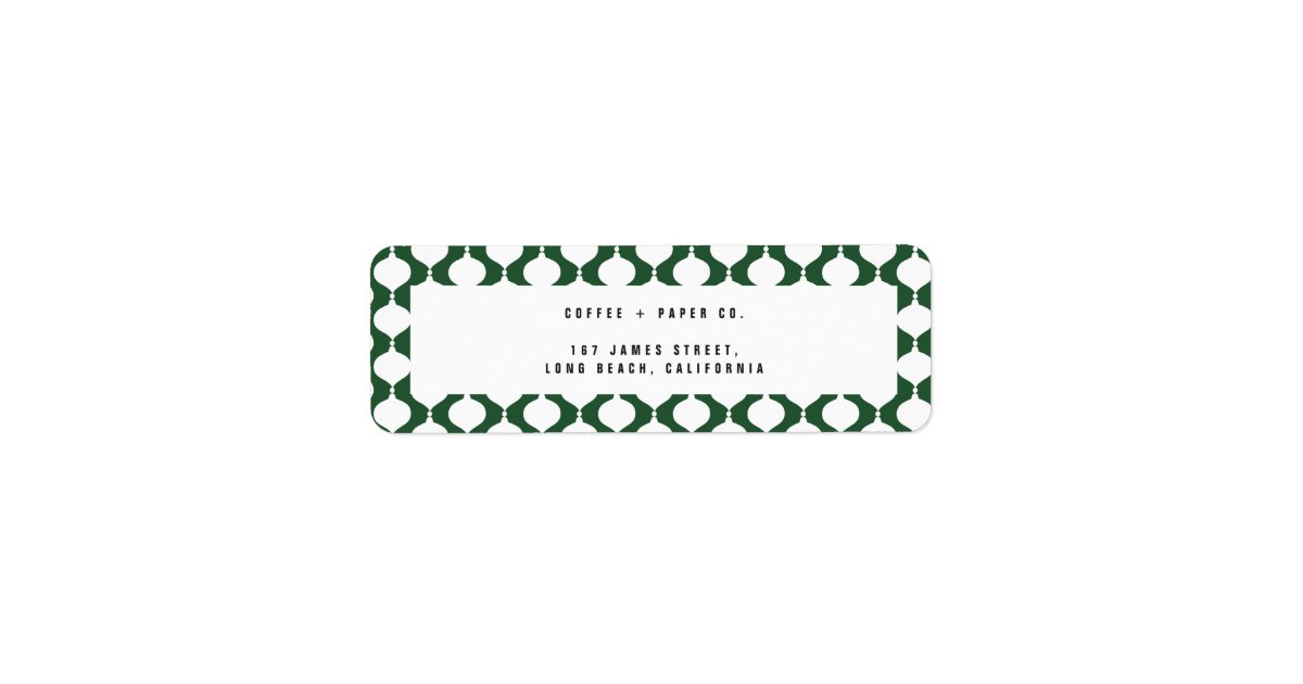 Elegant vintage baubles retro Christmas Label | Zazzle