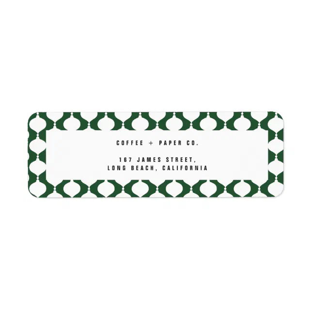 Elegant vintage baubles retro Christmas Label | Zazzle