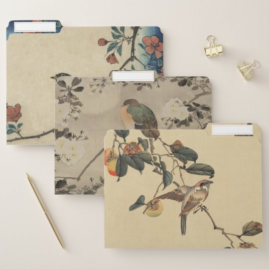 Elegant Vintage Birds File Folder | Zazzle.com