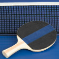 Elegant Vintage Black & Blue Stitched Leather Ping Pong Paddle | Zazzle