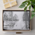 Elegant Vintage Black White Big Tree Toile Tissue Paper | Zazzle