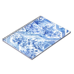 Elegant Vintage Blue and White Chinoiserie Notebook | Zazzle