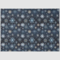 Elegant Vintage Blue White Snowflake Pattern Tissue Paper | Zazzle