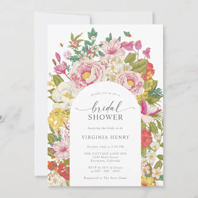 Elegant Vintage Bridal Shower Invitation | Zazzle