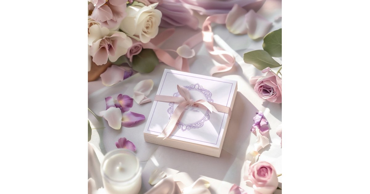 Elegant Vintage Bridal Shower Wishes and Advice Note Card | Zazzle