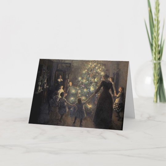 Elegant Vintage Christmas Tree Card | Zazzle.com