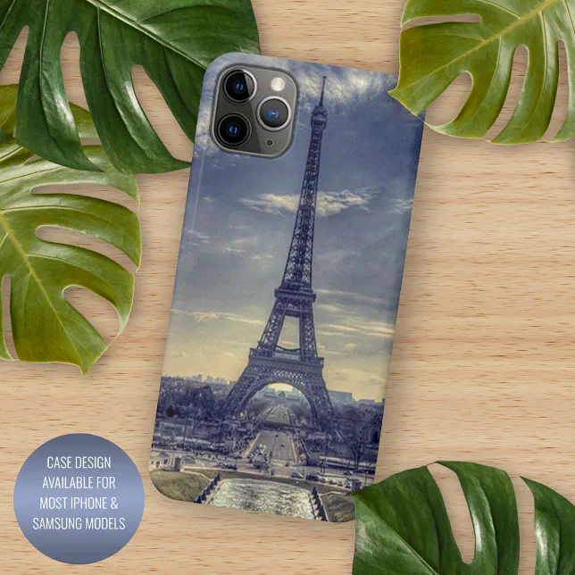 Elegant Vintage Eiffel Tower Paris France Photo iPhone Case | Zazzle