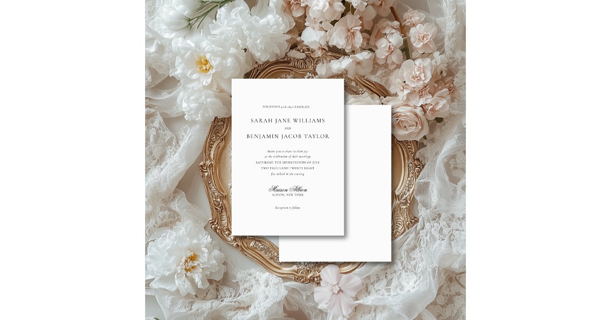 Elegant Vintage Fine Art European Wedding Invitation | Zazzle