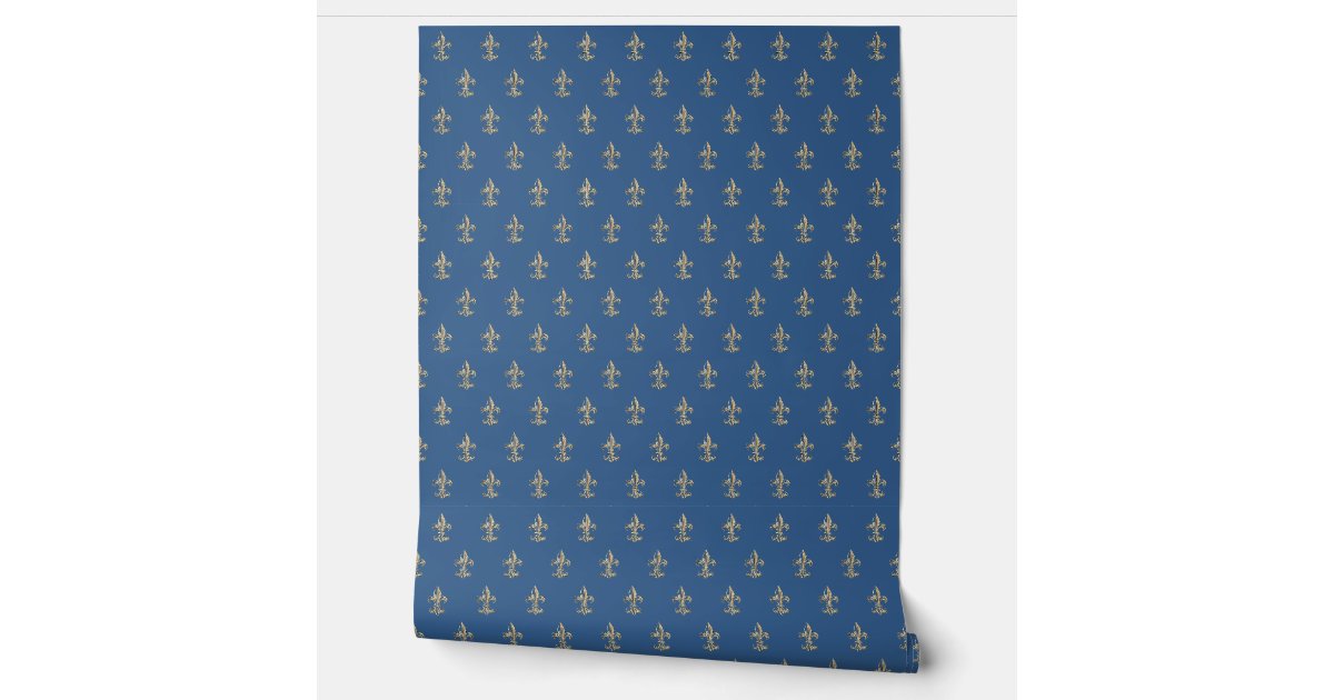 Elegant Vintage Fleur de Lis French Gold Wallpaper | Zazzle