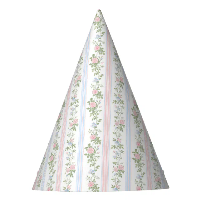 Elegant Vintage Floral Baby shower Party Hat | Zazzle