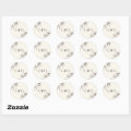 Elegant Vintage Floral Garden Initials Wedding Classic Round Sticker ...