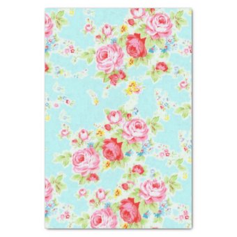 Elegant Vintage Floral Rose Tissue Paper | Zazzle