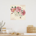 Elegant Vintage Flowers Poster | Zazzle