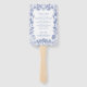Elegant Vintage French Blue Floral Wedding Program Hand Fan | Zazzle