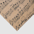 Elegant Vintage Handwrite Sheet Music Notes Kraft | Zazzle