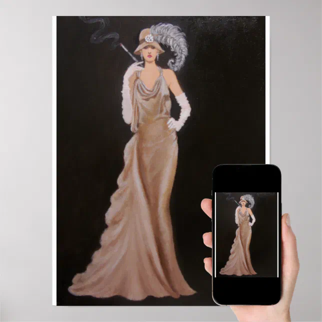 ELEGANT VINTAGE LADY, POSTER | Zazzle