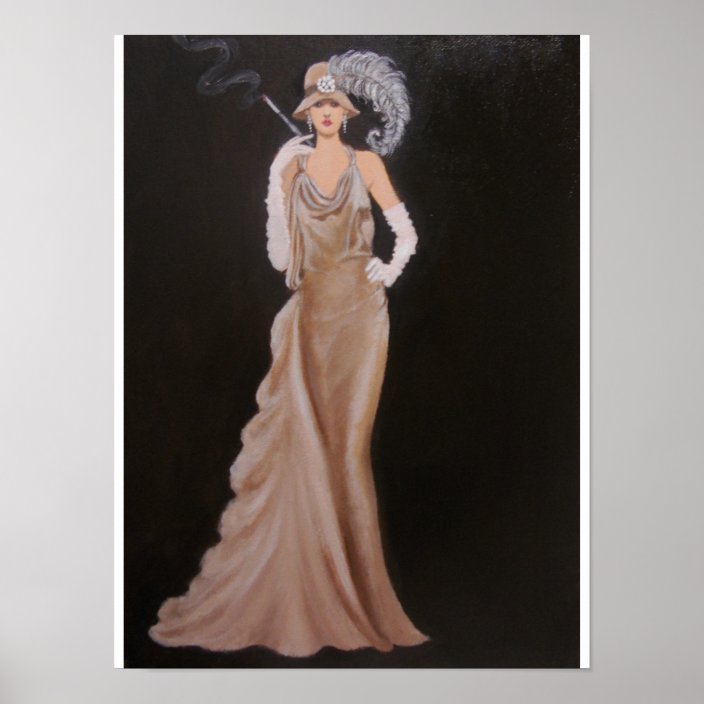 ELEGANT VINTAGE LADY, POSTER | Zazzle.com