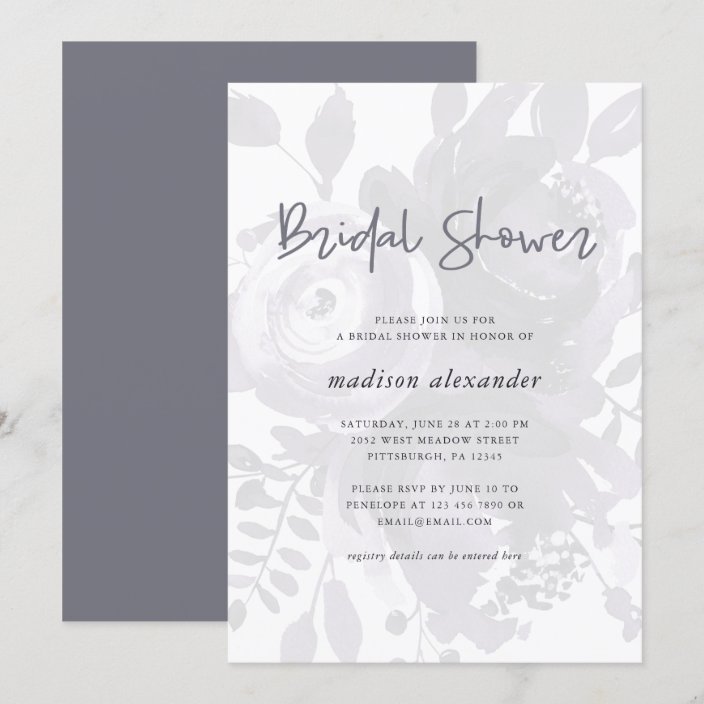 Elegant Vintage Look Floral Bridal Shower Invitation | Zazzle.com