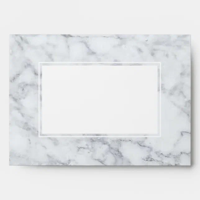 Elegant Vintage Marble Wedding Envelope | Zazzle