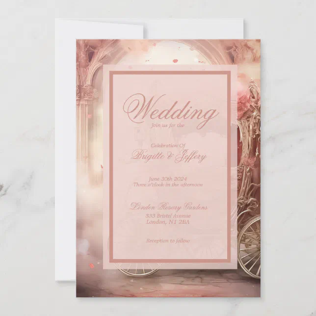 Elegant vintage romantic wedding Invitation | Zazzle