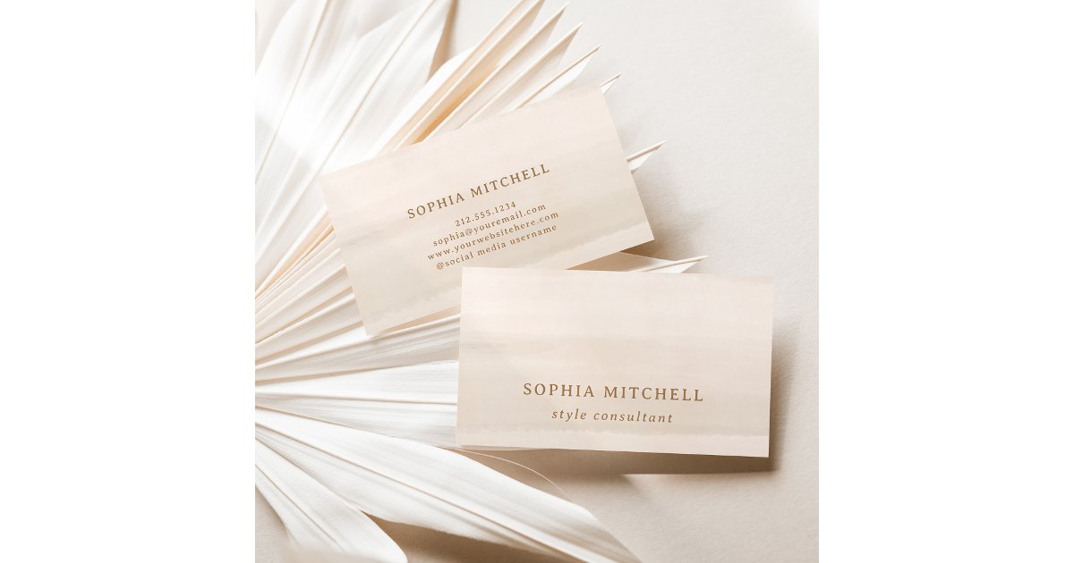Elegant Vintage | Simple Minimal Neutral Business Card | Zazzle