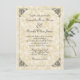 Elegant Vintage Tan Parchment Paper Style Wedding Invitation | Zazzle