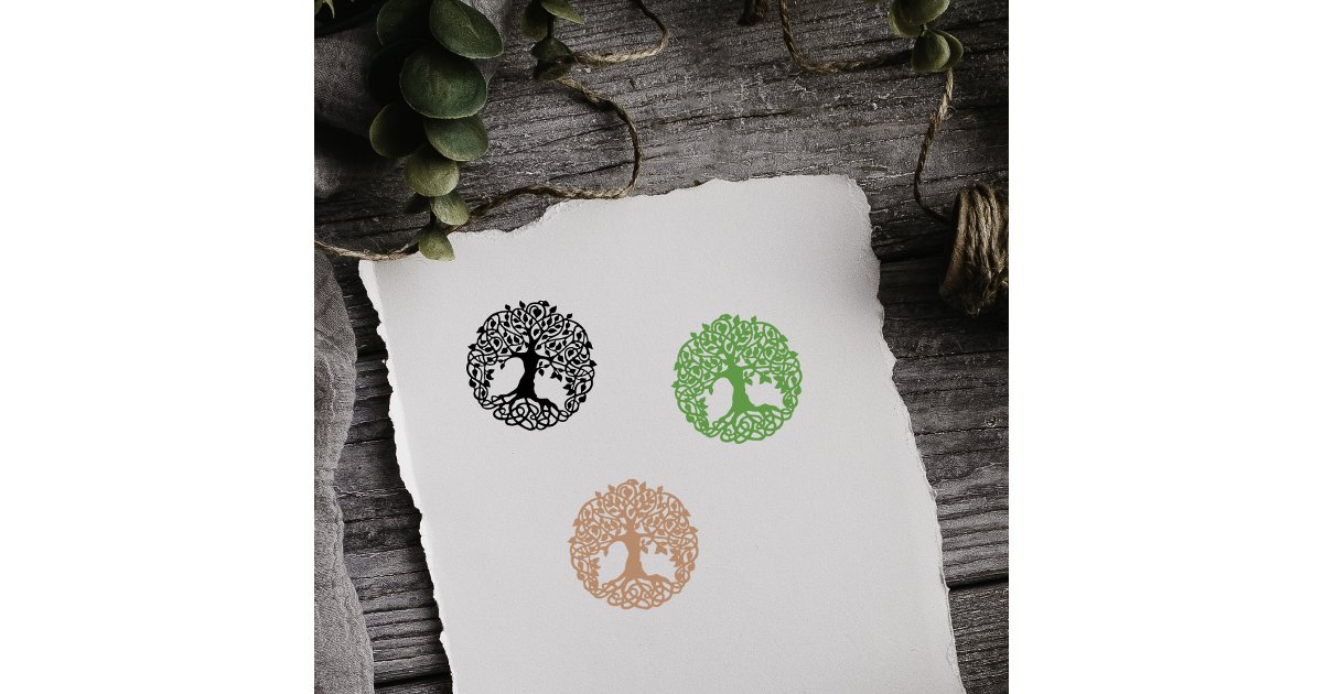 Elegant Vintage Tree of Life Rubber Stamp | Zazzle