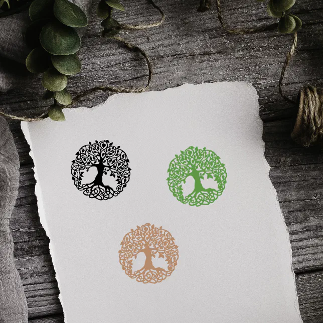 Elegant Vintage Tree of Life Rubber Stamp | Zazzle