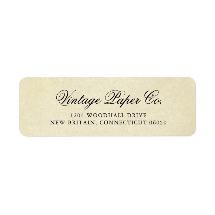 Elegant Vintage Victorian Business Return Address Label | Zazzle