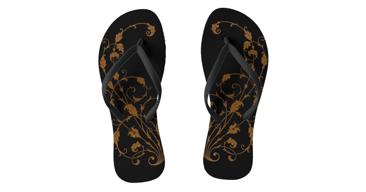 Elegant, Vintage, Victorian Steampunk Flip Flops | Zazzle
