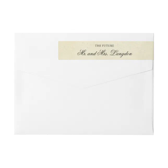 Elegant Vintage Victorian Wedding Return Address Wrap Around Label | Zazzle