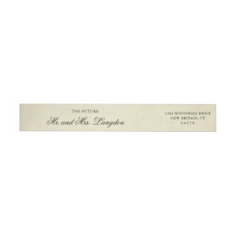 Elegant Vintage Victorian Wedding Return Address Wrap Around Label | Zazzle
